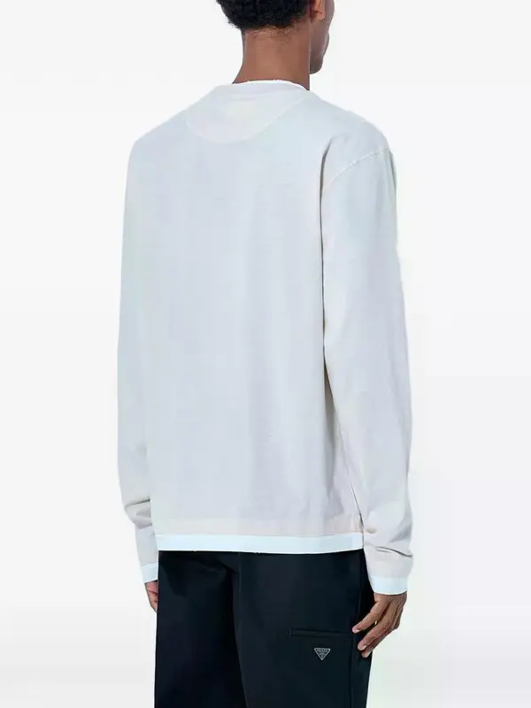 Prada Long-sleeved Cotton T-shirt