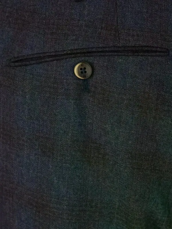PT TORINO Check-pattern Pressed-crease Trousers