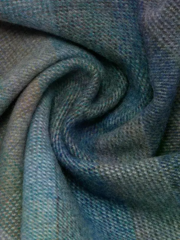 PIQUADRO Check-pattern Fringed-edge Scarf