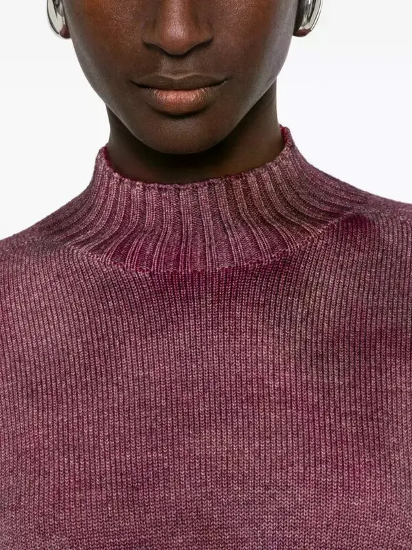 AROVESCIO Long-sleeve Ribbed-trim Sweater
