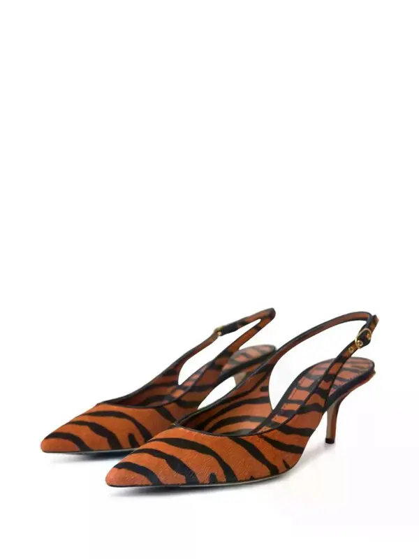 Dolce & Gabbana Animal-print Calf-hair Pumps - Orange