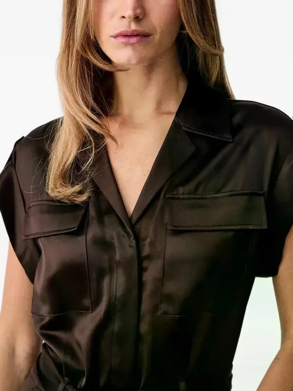 Guess Belted Cap-sleeve Jumpsuit