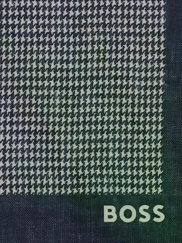 BOSS Houndstooth-pattern Pocket Square
