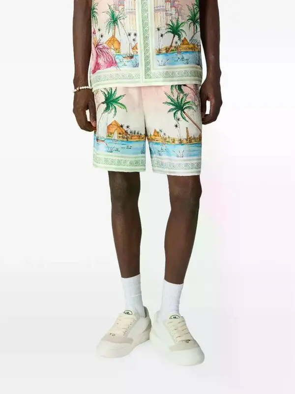 Casablanca Ethereal Silk Shorts - Pink