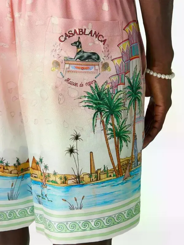 Casablanca Ethereal Silk Shorts
