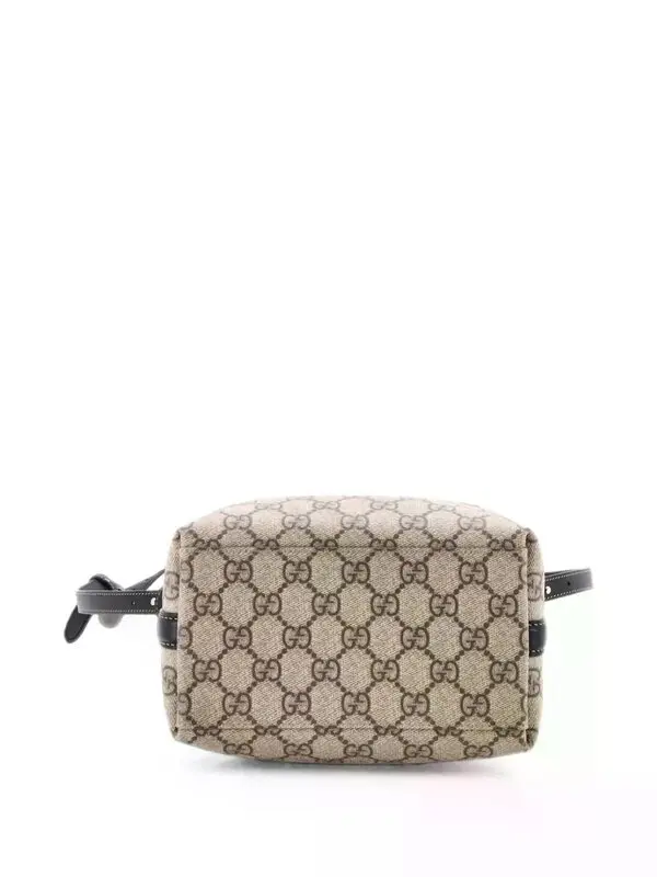 Gucci Gg Emblem Gg Coated Canvas Small Bucket Bag