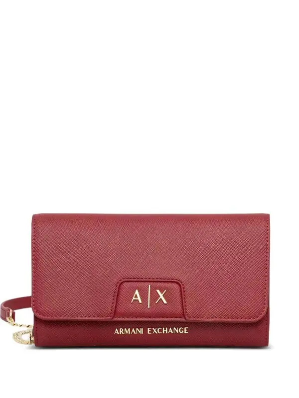 Armani Exchange Logo-plaque Clutch Bag - Red