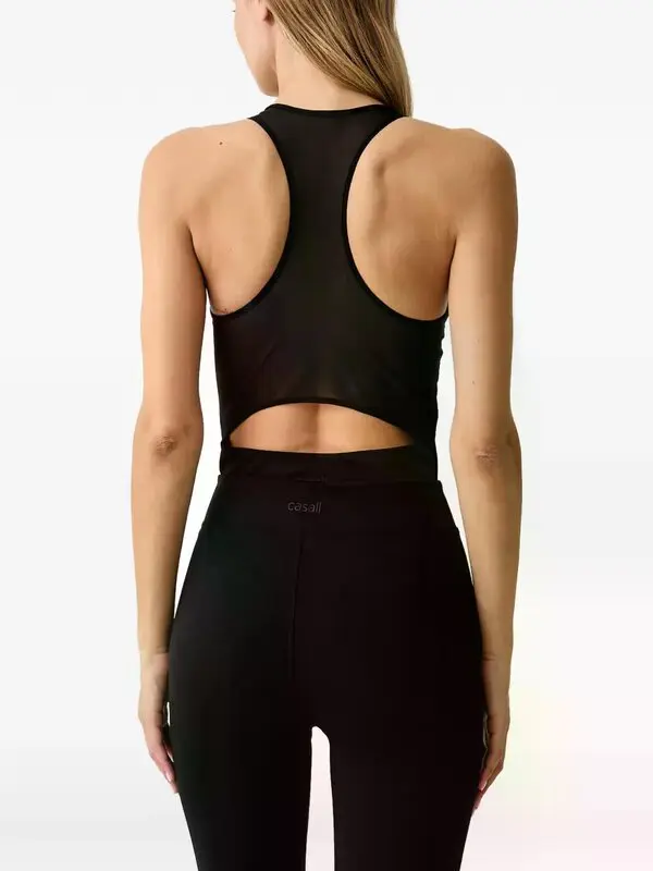 CASALL Racerback Mesh-panelled Bodysuit