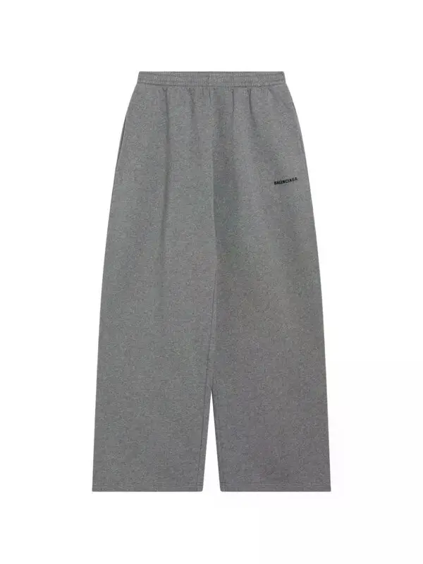 Balenciaga Logo-print Wide-leg Track Pants - Grey