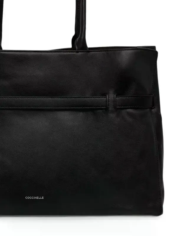 COCCINELLE Buckled Calf Leather Tote Bag
