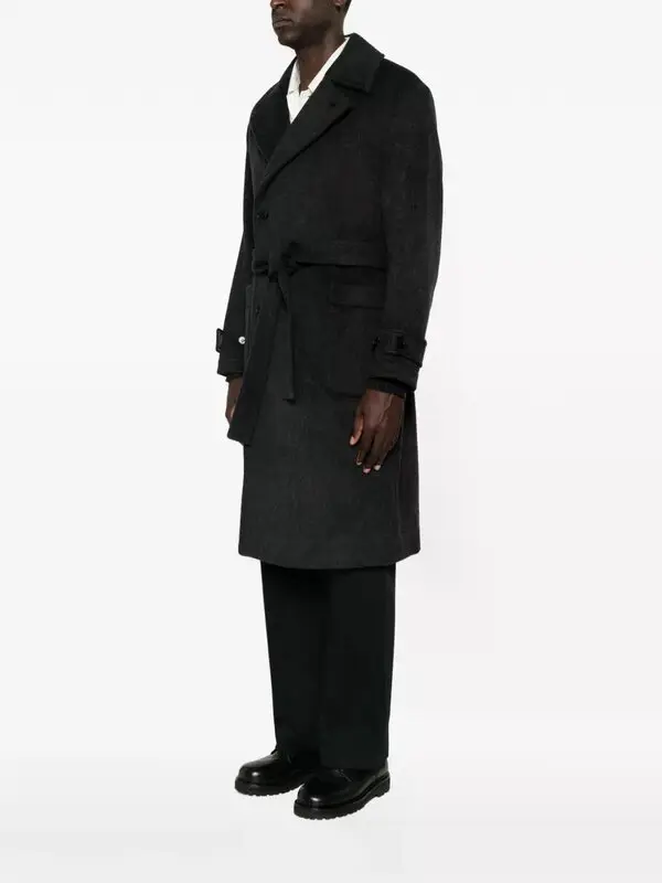 AMARANTO Belted Button-fastening Coat