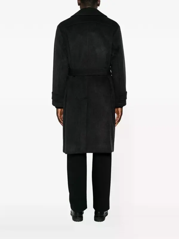 AMARANTO Belted Button-fastening Coat