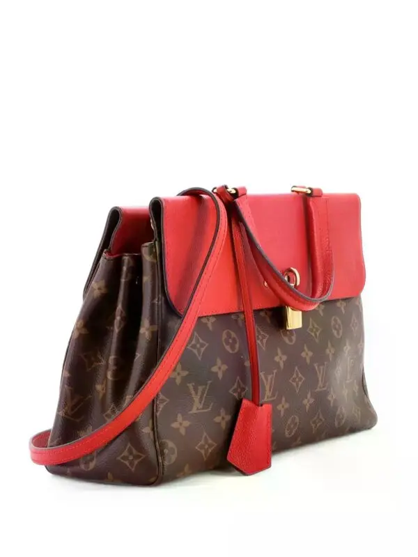 LOUIS VUITTON Venus Handbag Monogram Canvas And Leather Satchel - Red