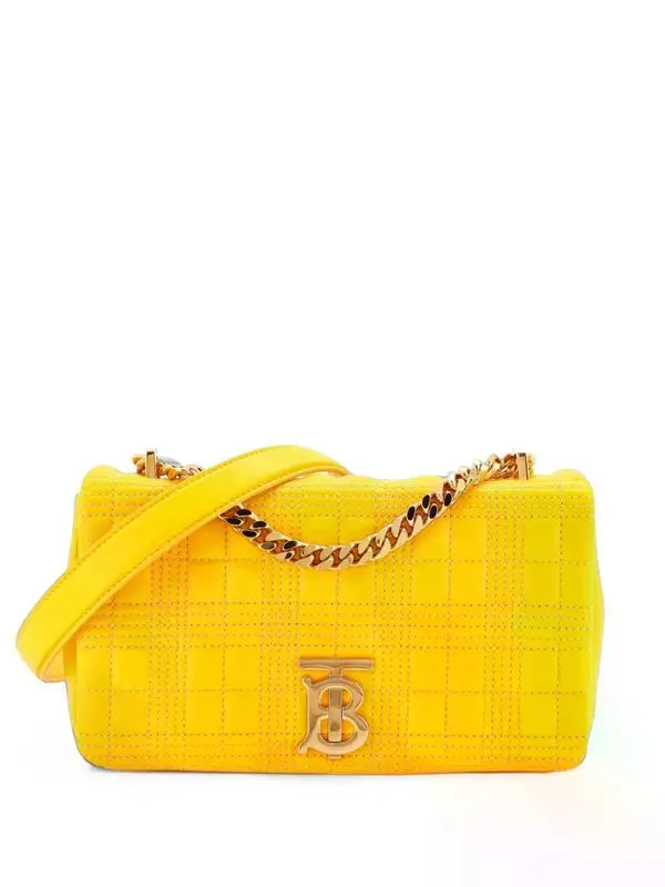 Burberry Lola Quilted Lambskin Small Shoulder Bag - Yellow