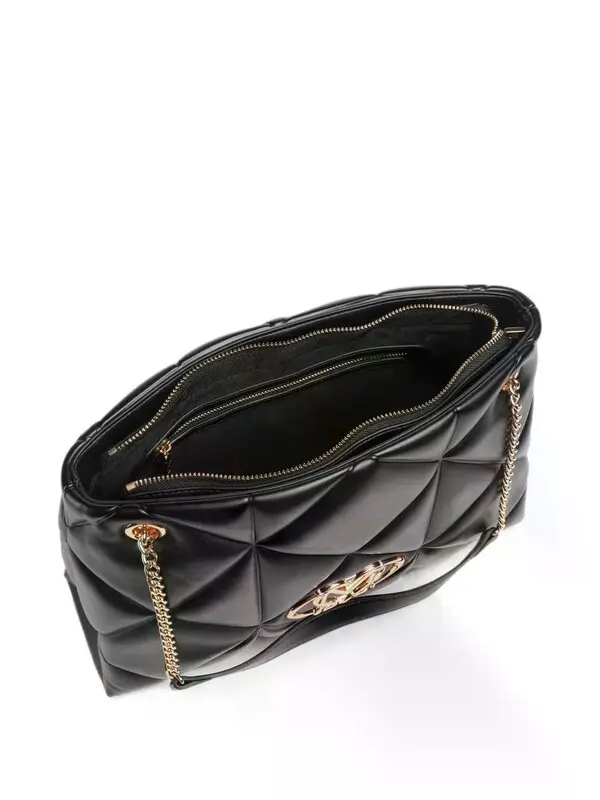 Moschino Quilted Logo-plaque Tote Bag