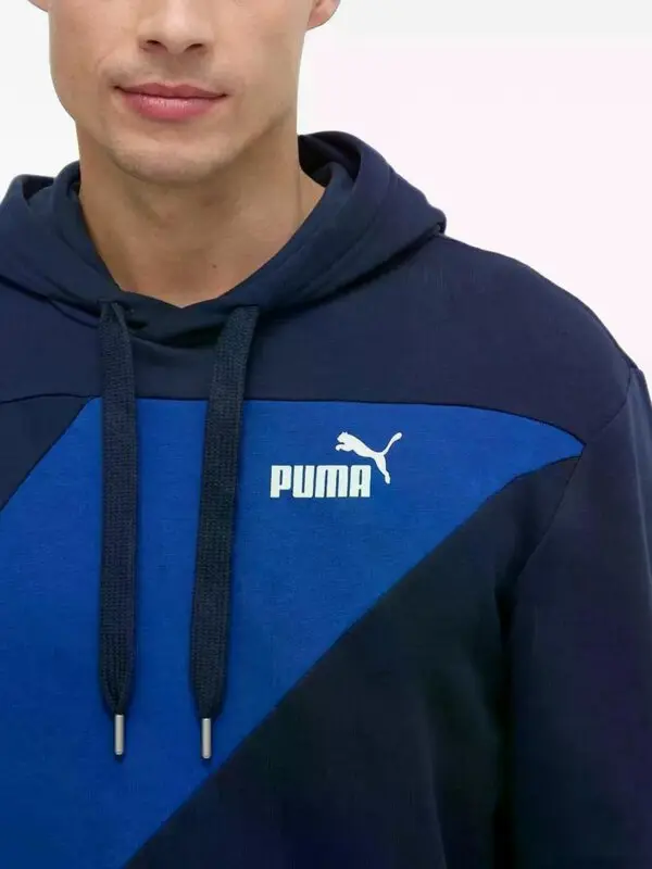 PUMA Power Logo-print Colour-block Hoodie