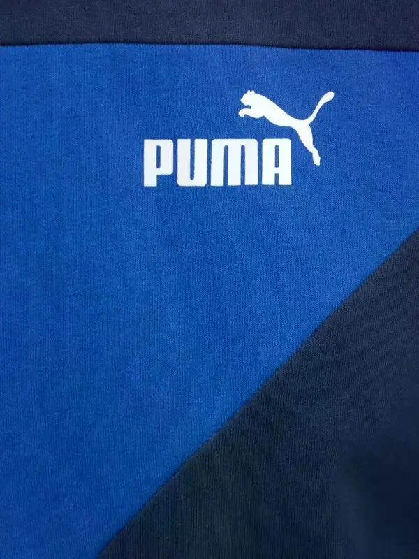 PUMA Power Logo-print Colour-block Hoodie