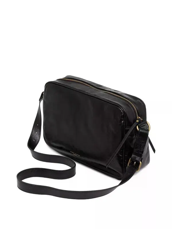 GIANNI CHIARINI Cora Grained Leather Crossbody Bag - Black