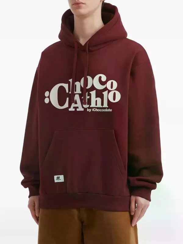 CHOCOOLATE Logo-embroidered Pouch-pocket Hoodie