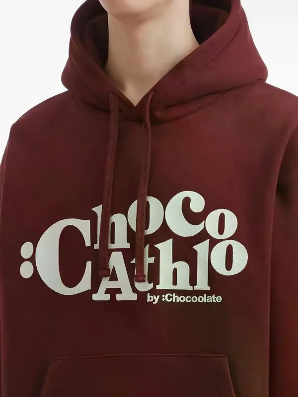 CHOCOOLATE Logo-embroidered Pouch-pocket Hoodie