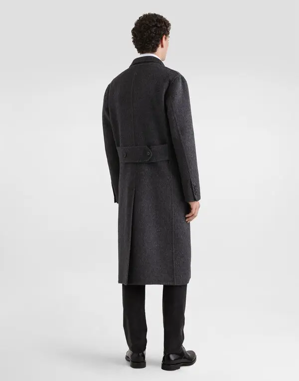 Dolce & Gabbana Double-breasted Wool And Cashmere Coat Coats And Jackets Gray