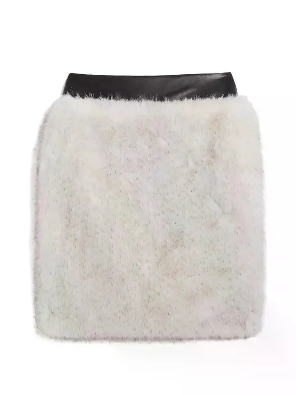 Apparis Aspen Faux-fur Skirt - Neutrals