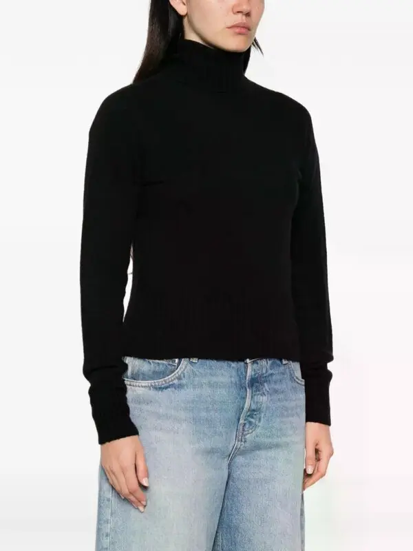 SOLOTRE Ribbed-knit Roll-neck Sweater