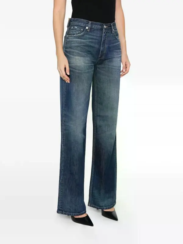 HAIKURE Faded Wide-leg Jeans