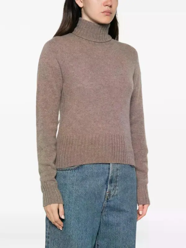 SOLOTRE Ribbed-knit Roll-neck Sweater