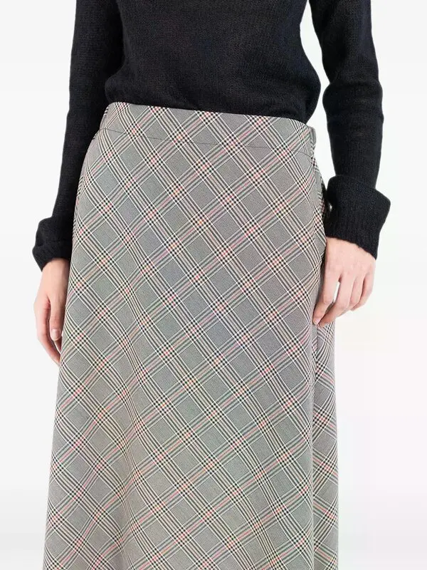 SOCIETE ANONYME Vero Checked Midi Skirt