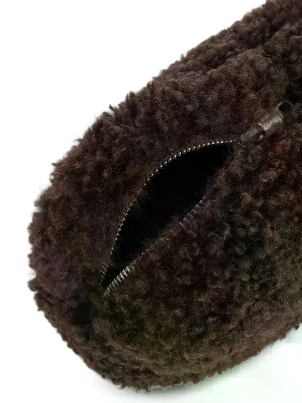 Apparis Noor Bouclé Clutch Bag - Brown