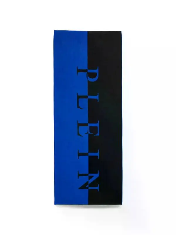 Philipp Plein Logo-intarsia Bicolour Scarf