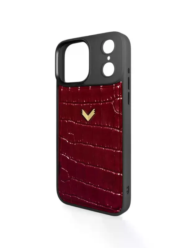 VELANTE Croc-effect Leather Iphone 17 Pro Max Phone Case