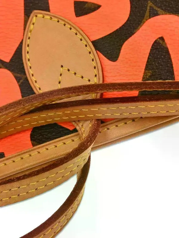 LOUIS VUITTON 2009 Gm Neverfull Graffiti Tote Bag - Orange