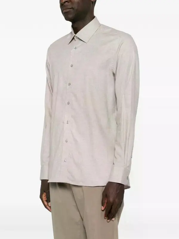Sand Long-sleeve Button-down Shirt