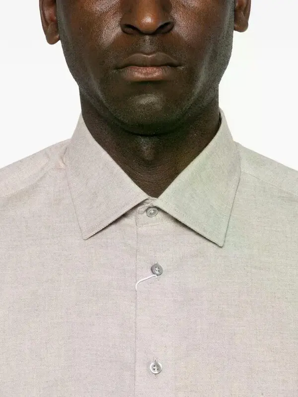 Sand Long-sleeve Button-down Shirt
