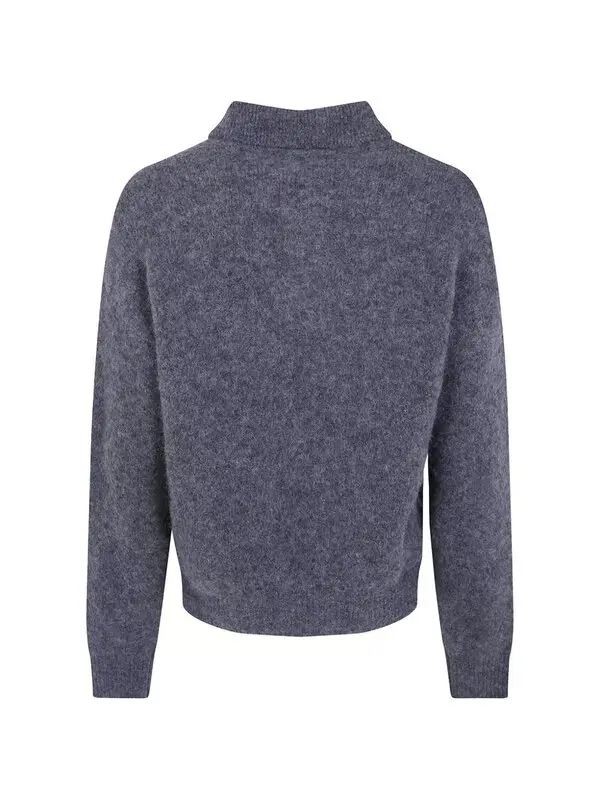 AMI Paris Wool And Alpaca Polo With Embroidery