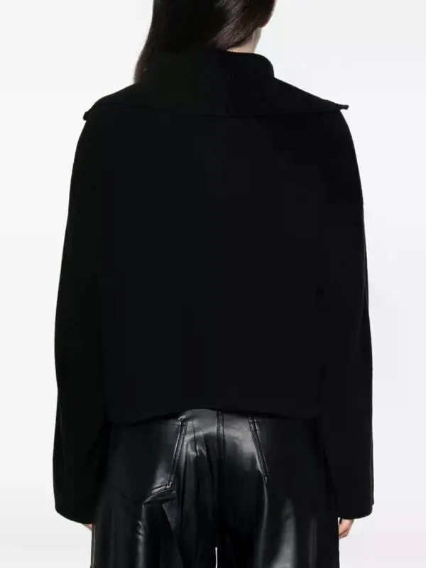 SOLOTRE Half-zip Ribbed-knit Sweater