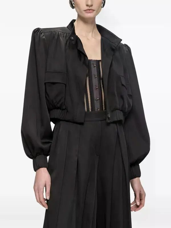 NISSA Viscose Oversized Cropped Jacket