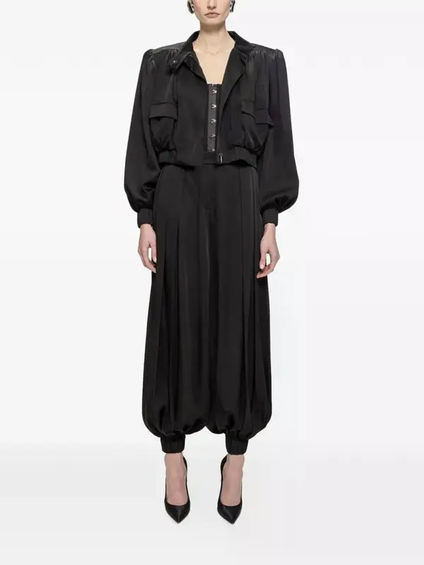 NISSA Viscose Oversized Cropped Jacket