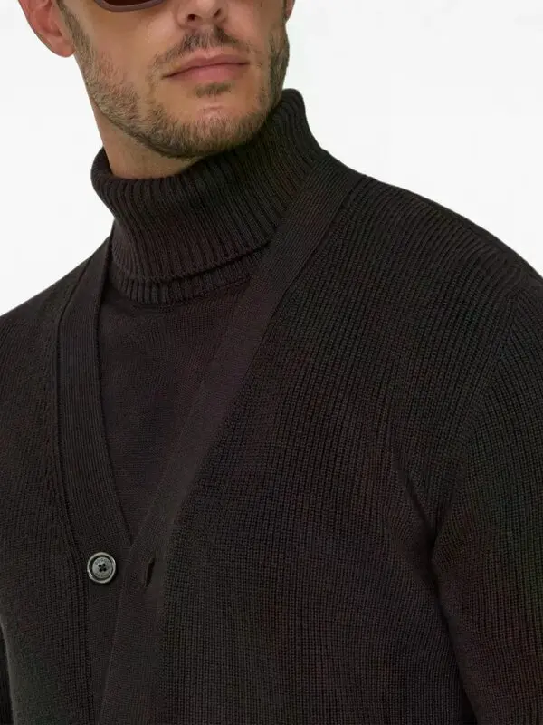 Boggi Milano Cardigan In Extrafine Merino Wool