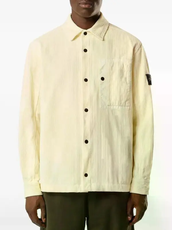 Stone Island Corduroy Logo-patch Shirt