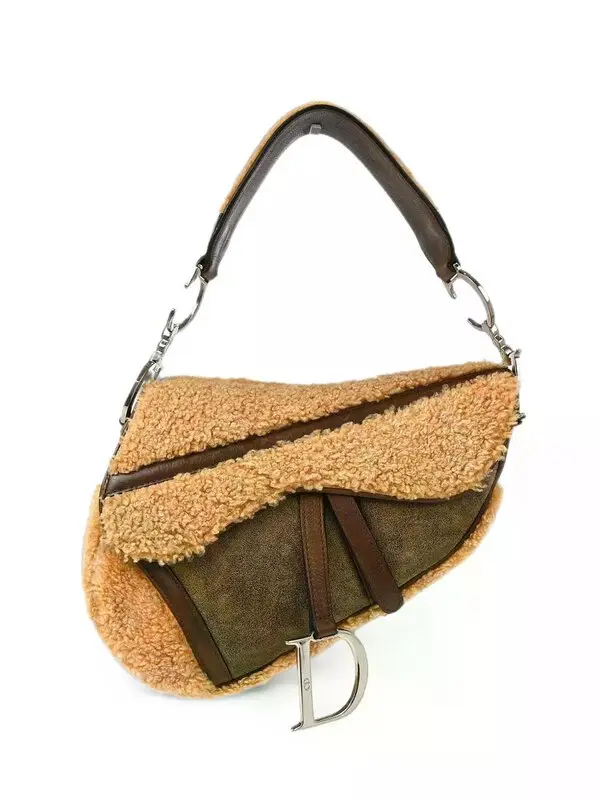 Dior 2005s Saddle Shearling Handbag