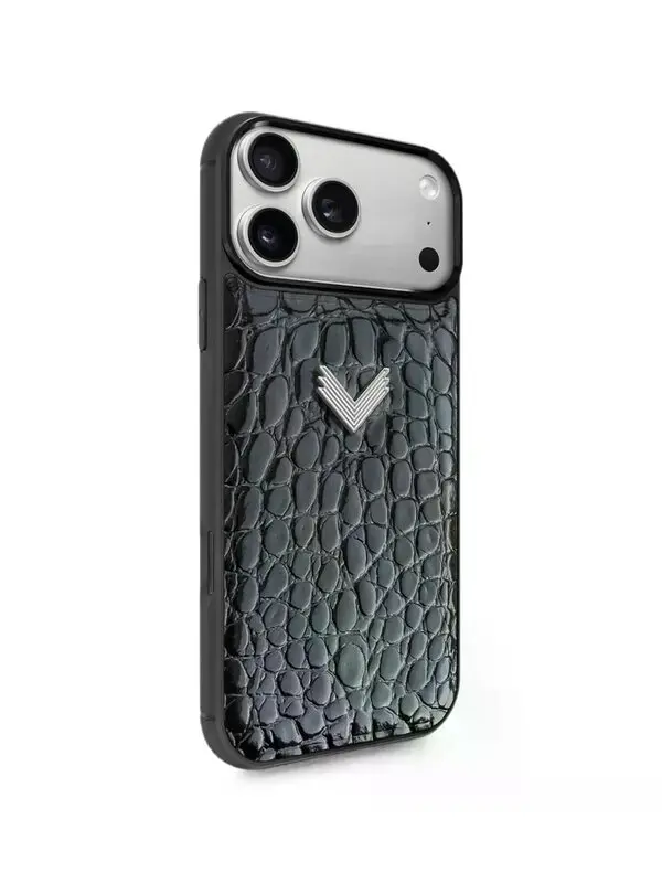 VELANTE Croc-effect Leather Iphone 18 Pro Phone Case