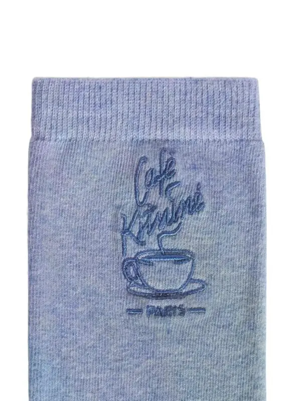 CAFÉ KITSUNÉ Embroidered-logo Socks