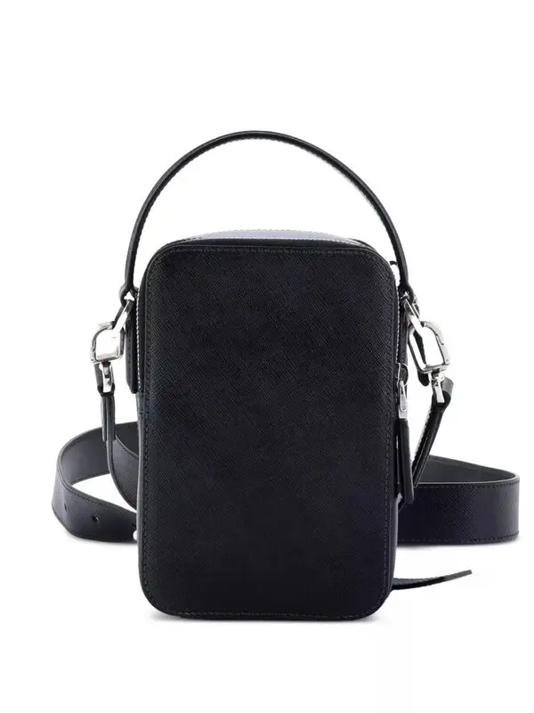 Prada Brique Saffiano Leather Medium Crossbody Bag - Black
