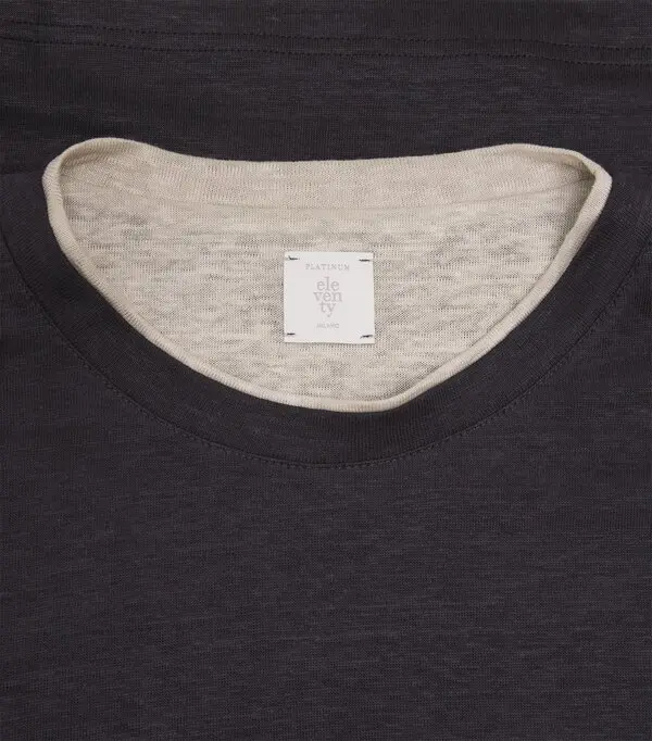 Eleventy Linen Layered T-shirt