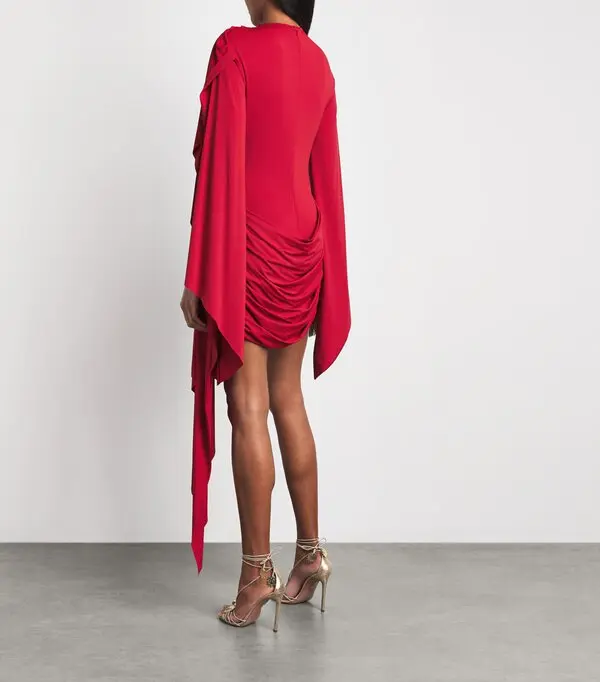 DE LA VALI Draped Persia Mini Dress