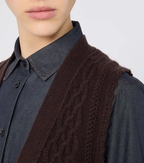 Max Mara Wool-cashmere Wrap Sweater Vest