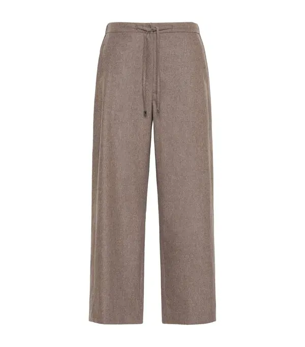 Max Mara Stretch-wool Drawstring Trousers